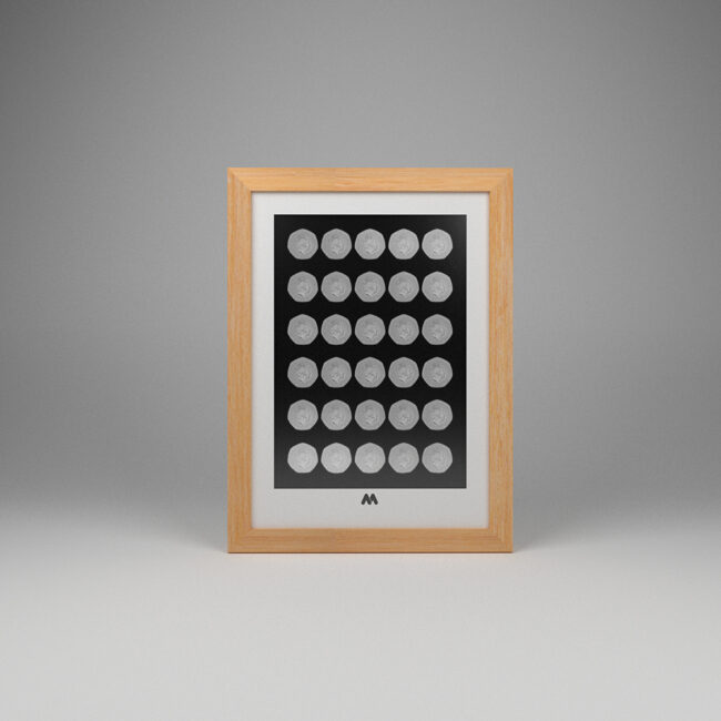 30 PocketFoam™ Slot Frame for Modern 50p Coins - A4 Portrait Display ...